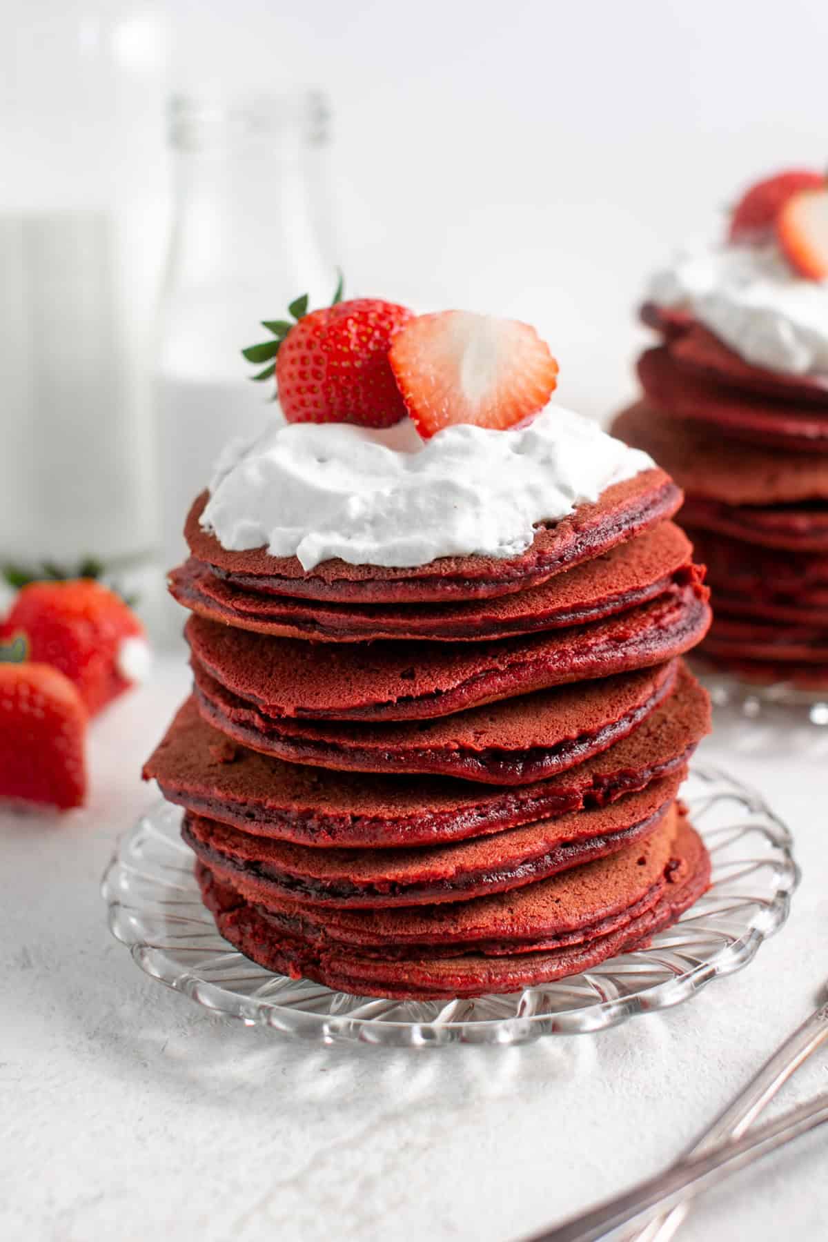 Cake Mix Red Velvet Pancakes - The Little Holly That Could