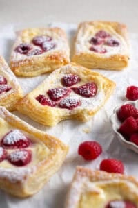 Easy Raspberry Cream Cheese Danish (with Puff Pastry) - The Little ...