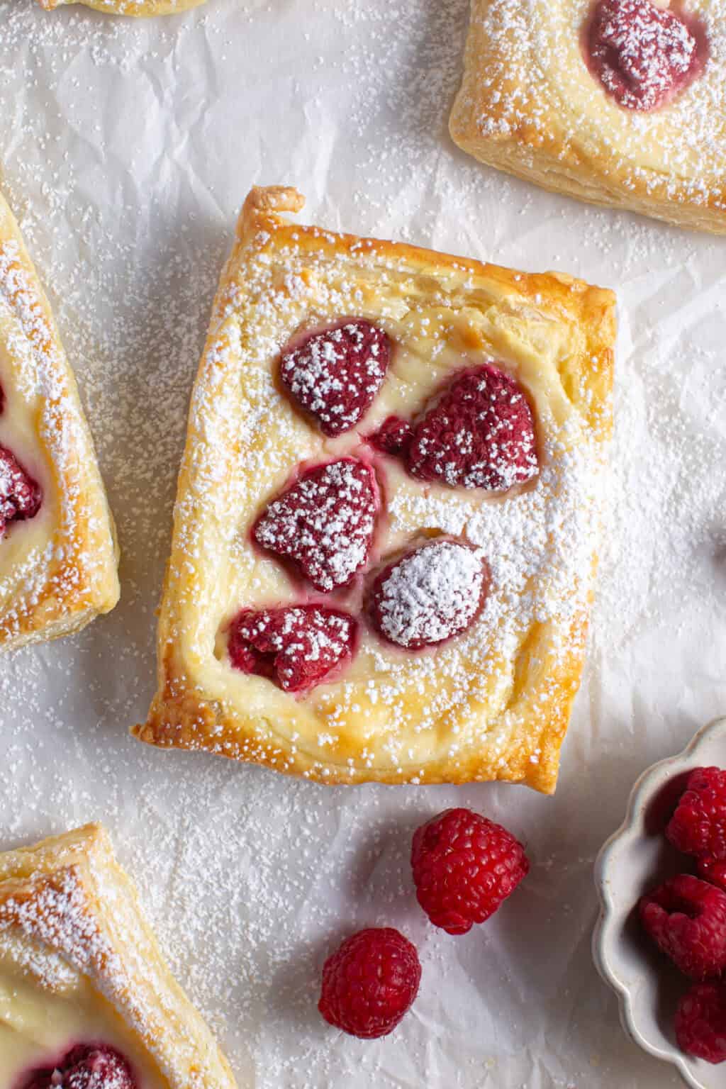 Easy Raspberry Cream Cheese Danish (with Puff Pastry) - The Little ...